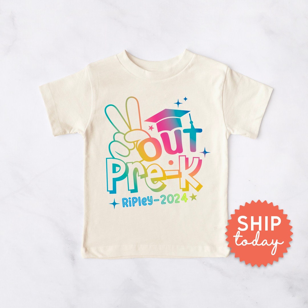 Peace Out Pre-k Custom Name Toddler Shirt, Custom Name Pre K Tee for ...