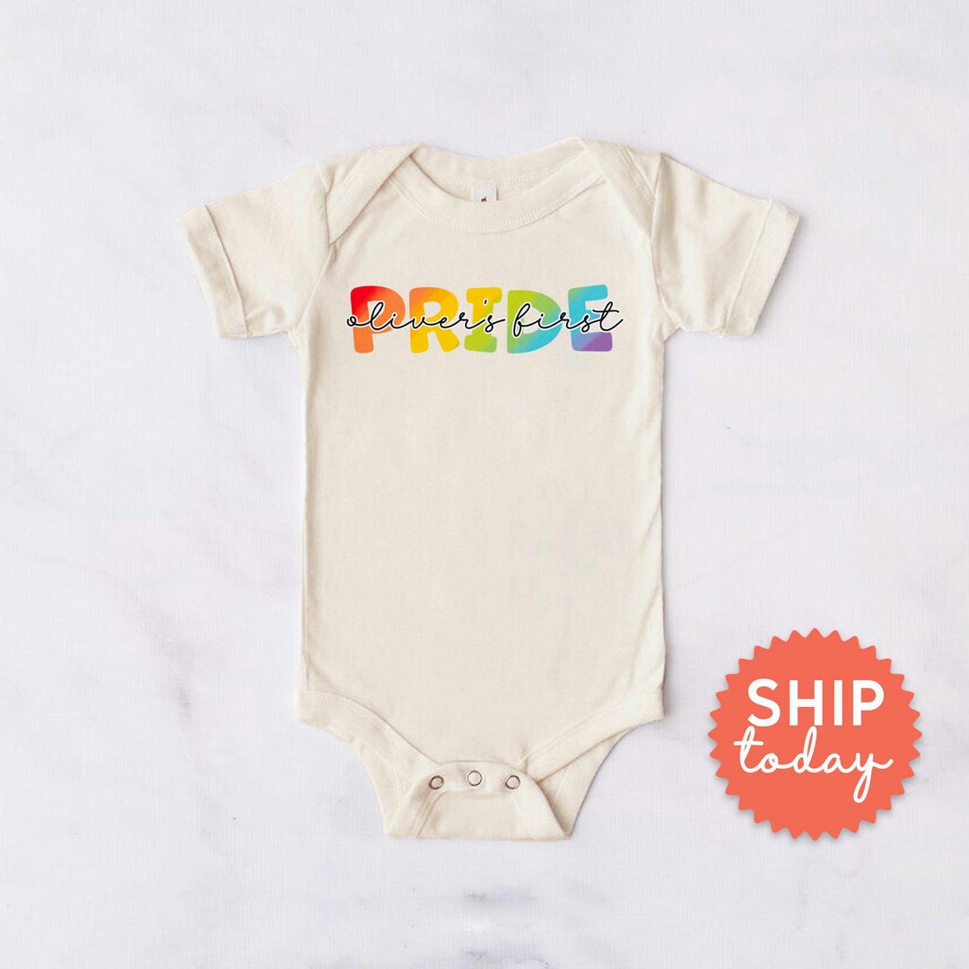 Personalized First Pride Baby Onesies® Brand, Rainbow LGBTQ+ Baby ...