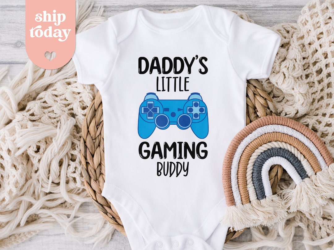 Daddy's Little Gaming Buddy Baby Onesie Baby Shower Gift Gamer Dad Baby ...