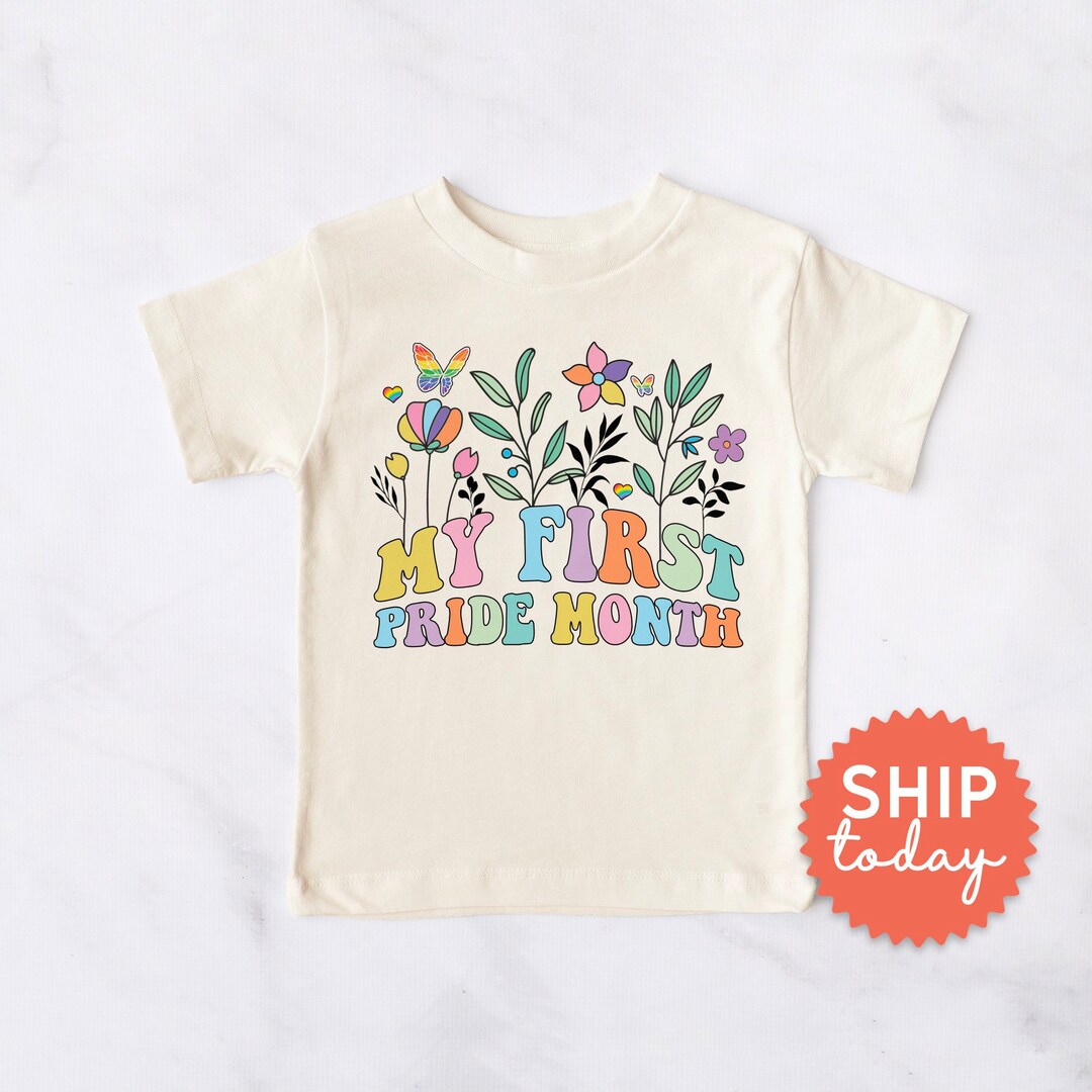 My First Pride Month Shirt, Pride Parade Clothing, Trans Kids Shirt ...