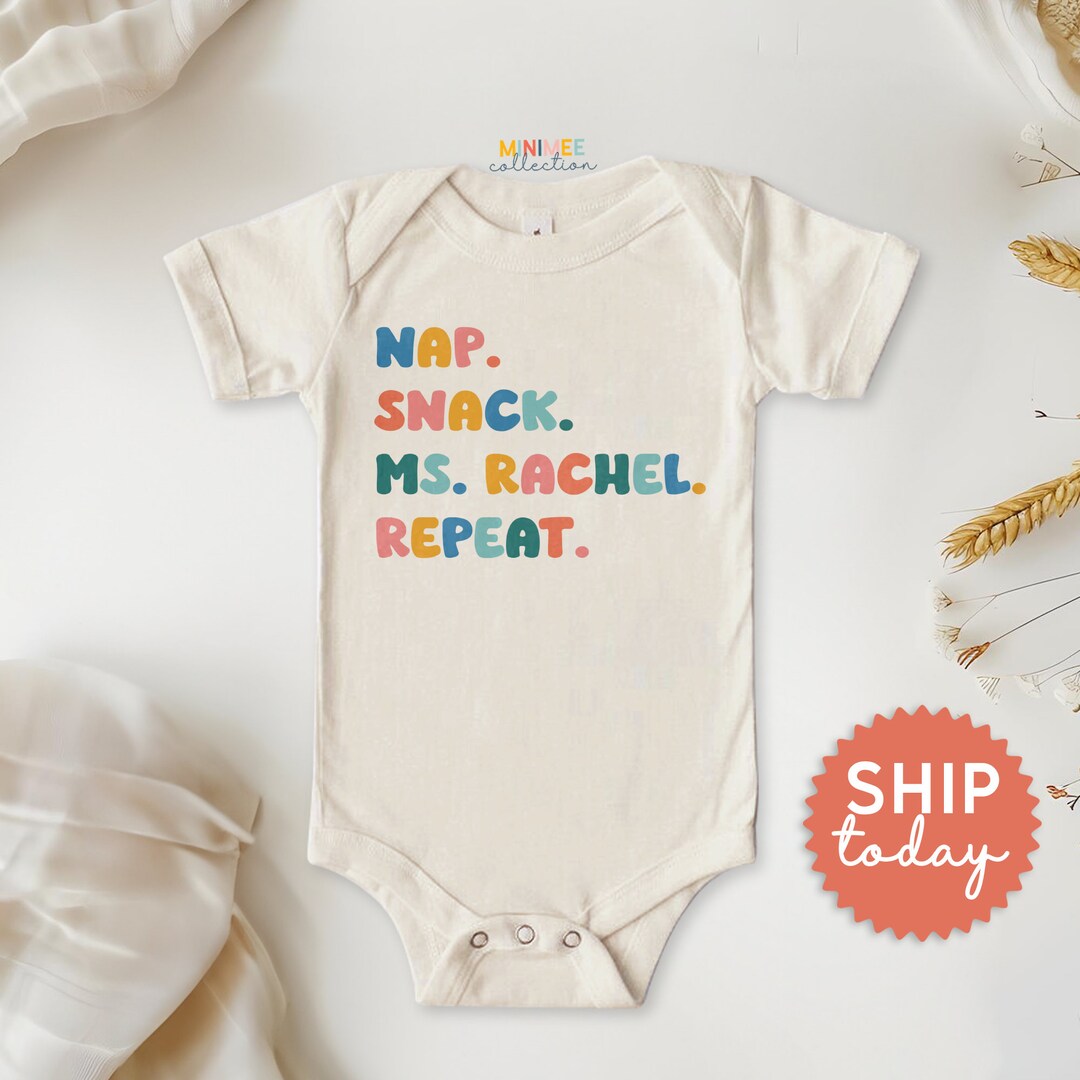 Nap Snack Ms. Rachel Repeat Onesies® Brand, Nap Time Baby Bodysuit ...