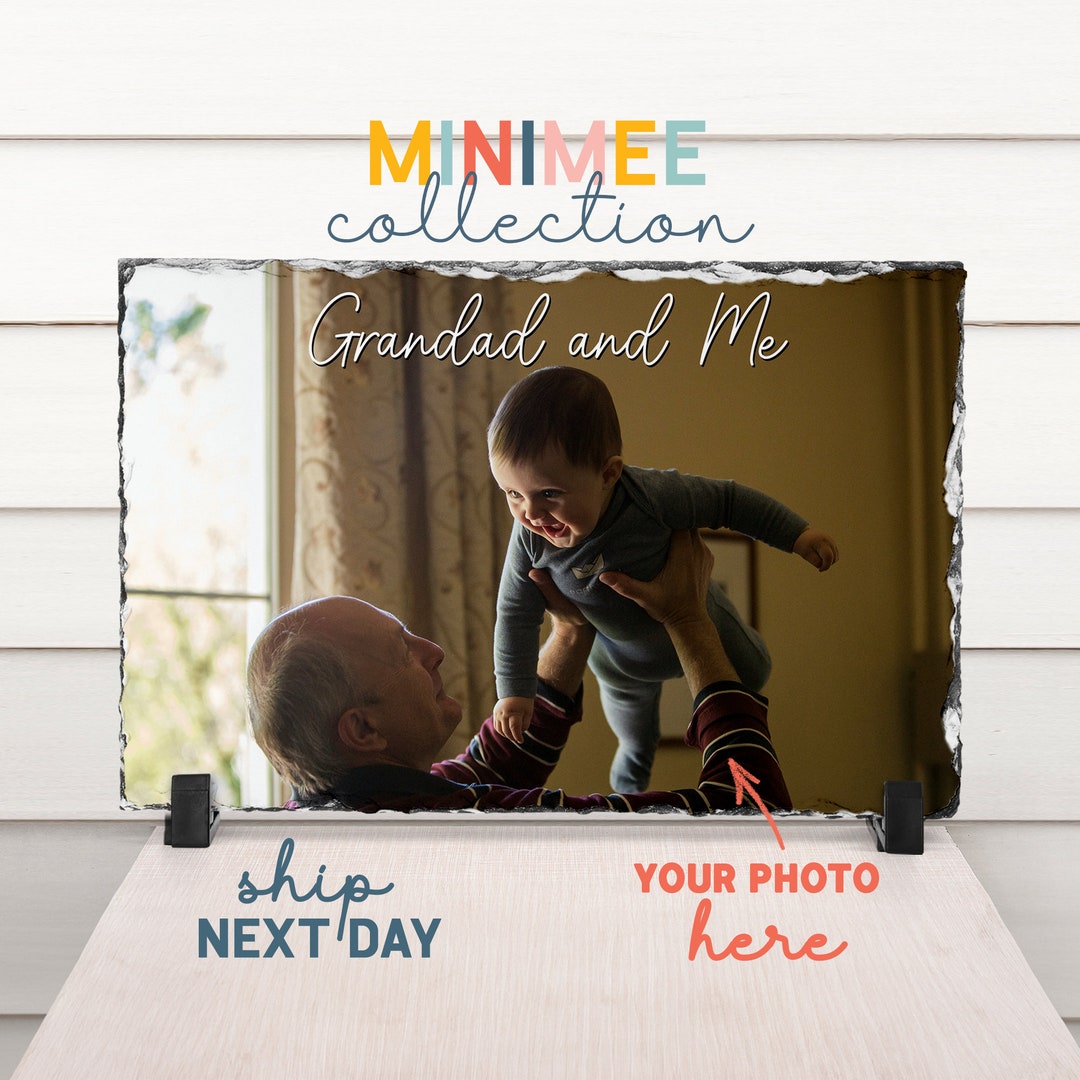 Granddad and Me Photo Slate, Best Grandpa Ever Photo Gift, Personalized ...