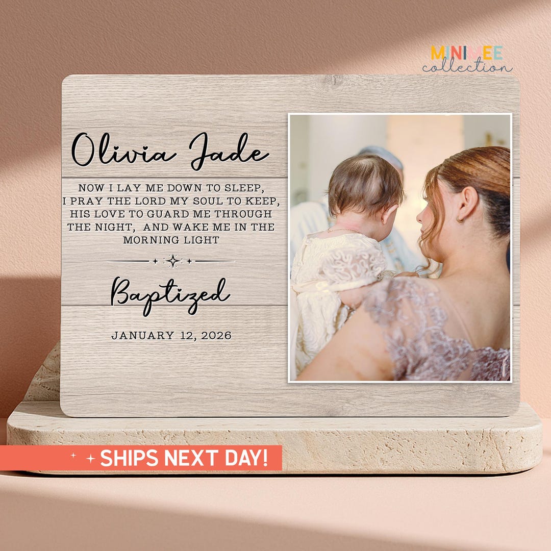 Baby Christening Keepsake | Personalized Baptism Gift Custom Photo ...