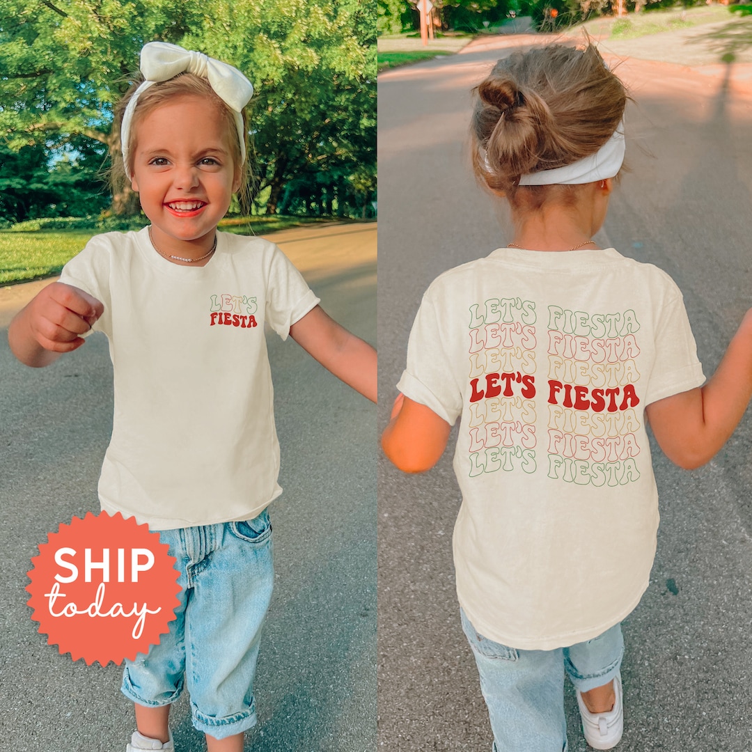Let's Fiesta Shirt, Kids Mexican Party Apparel, Cute Cinco De Mayo Gift ...