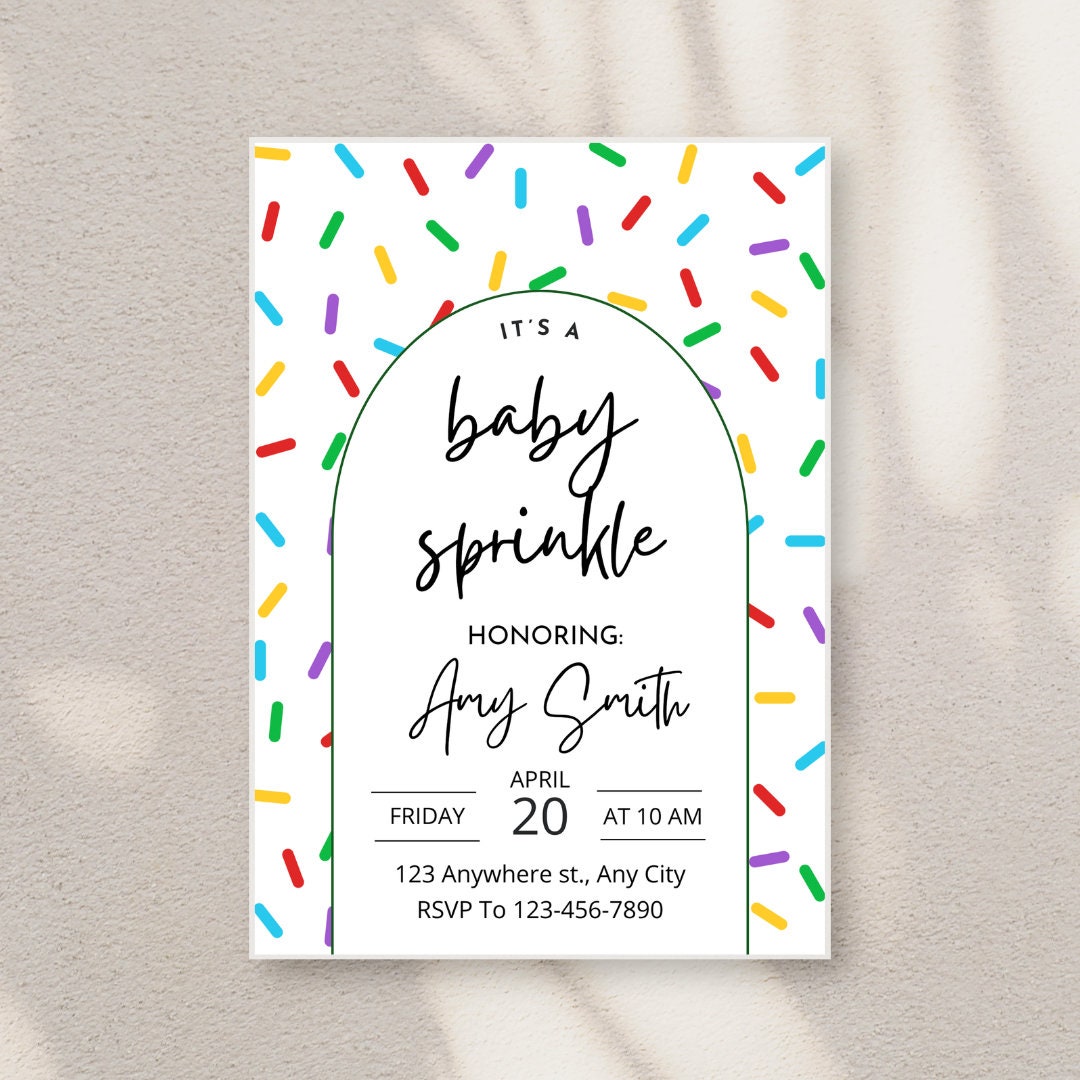 Editable Baby Sprinkle Shower Invitation Baby Brewing Pink Girl Boy ...