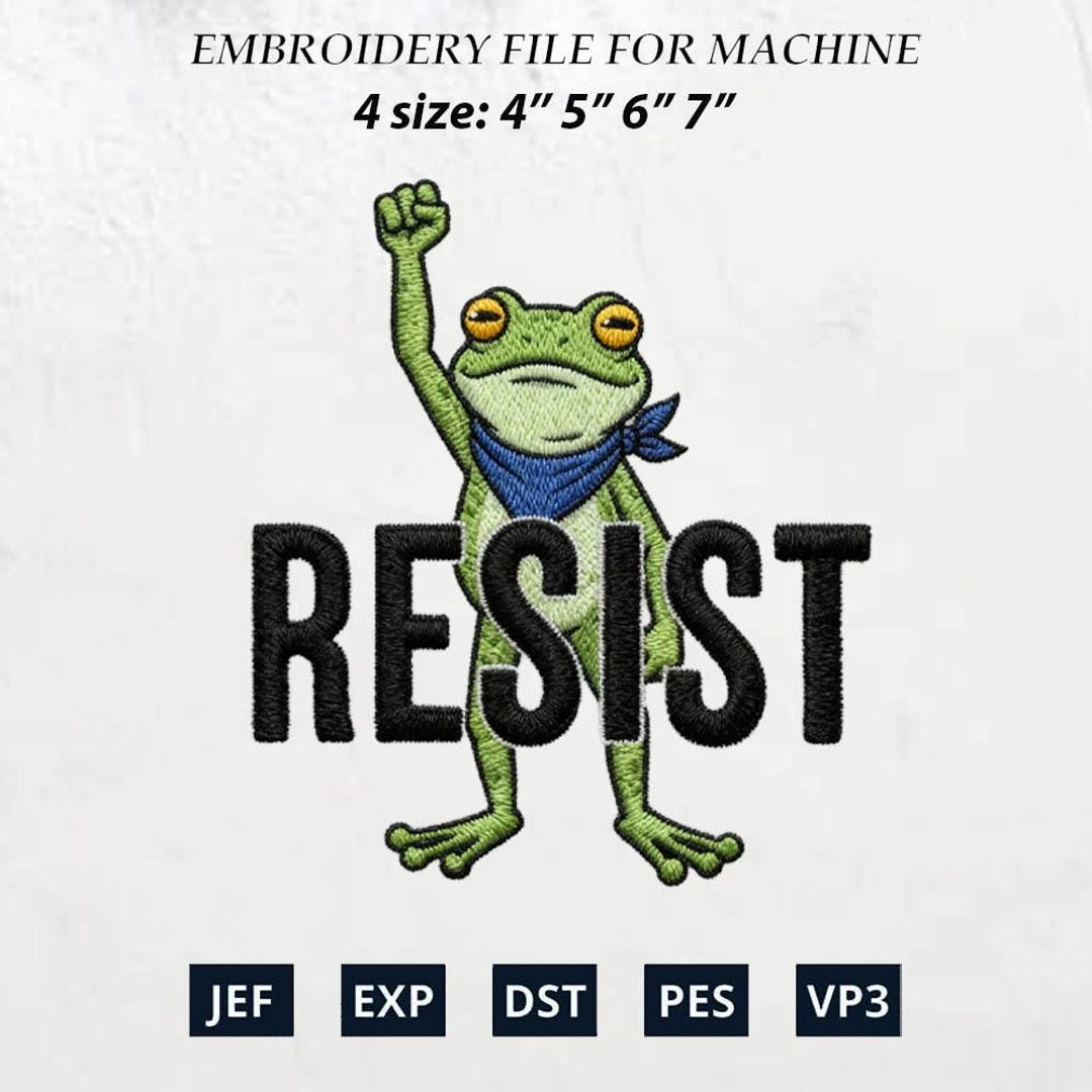 Portland Frog Rage Again the Machine Protest Embroidered Design, Anti ...