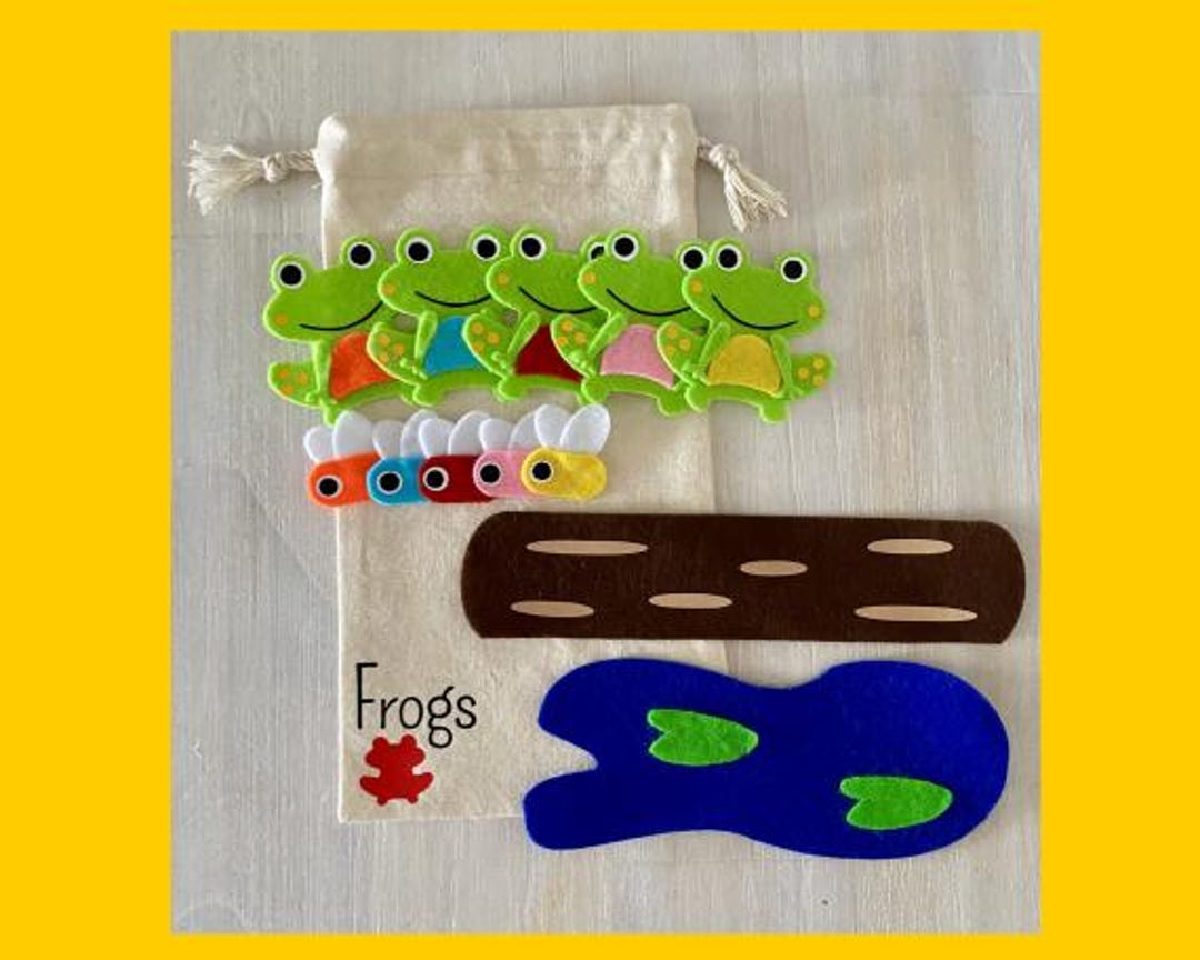 Five Little Speckled Frogs Felt, Group Time Singing Activity - Etsy
