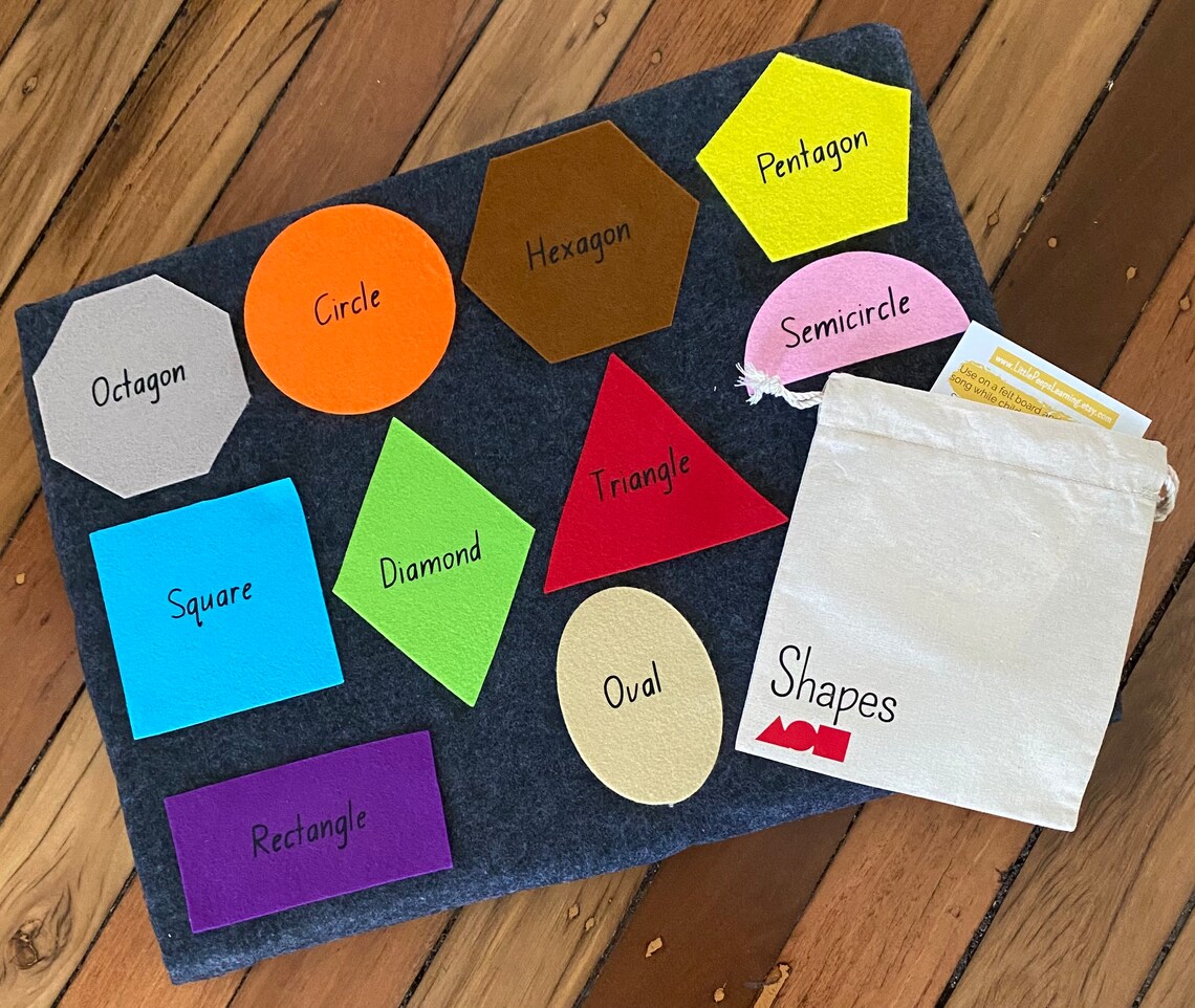 Shapes Felt Board Learning Activity for Children and Educators Group ...