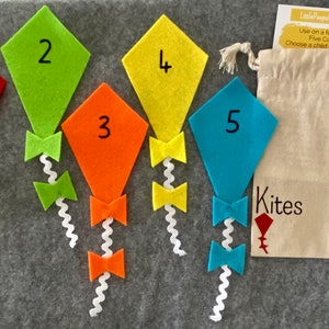 Five Colourful Kites Felt Set for Group Time and Individual Play - Etsy