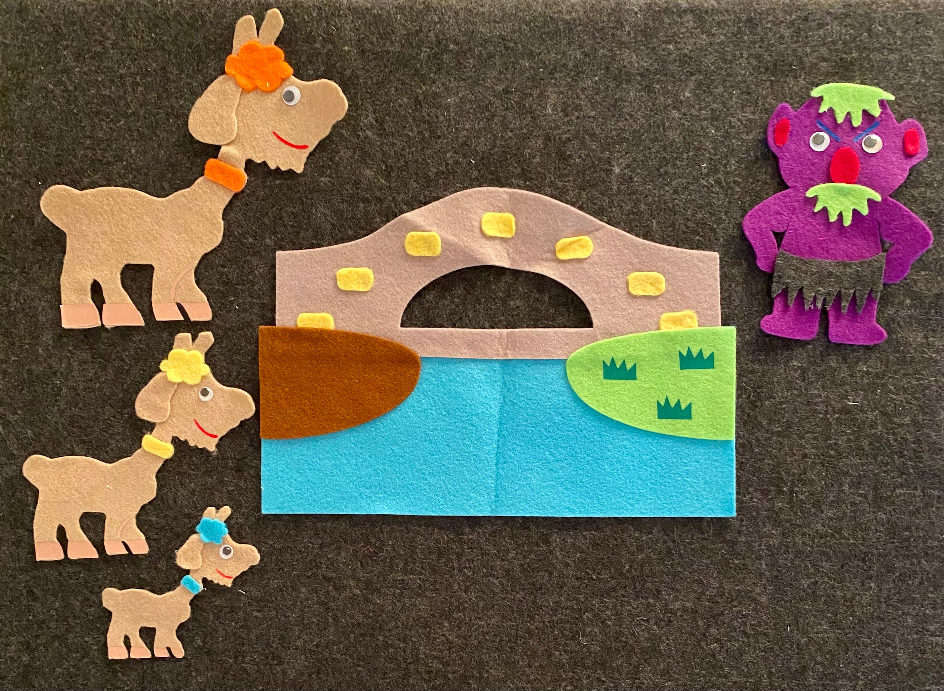 The Three Billy Goats Gruff Felt Board Story - Etsy Australia