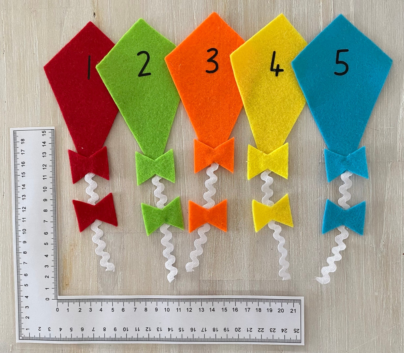 Five Colourful Kites Felt Set for Group Time and Individual Play - Etsy