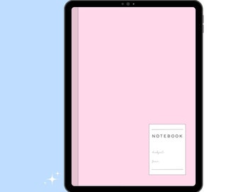 Digital Notebook Cute Pink Digital Notebook Goodnotes Notebook Notebook ...