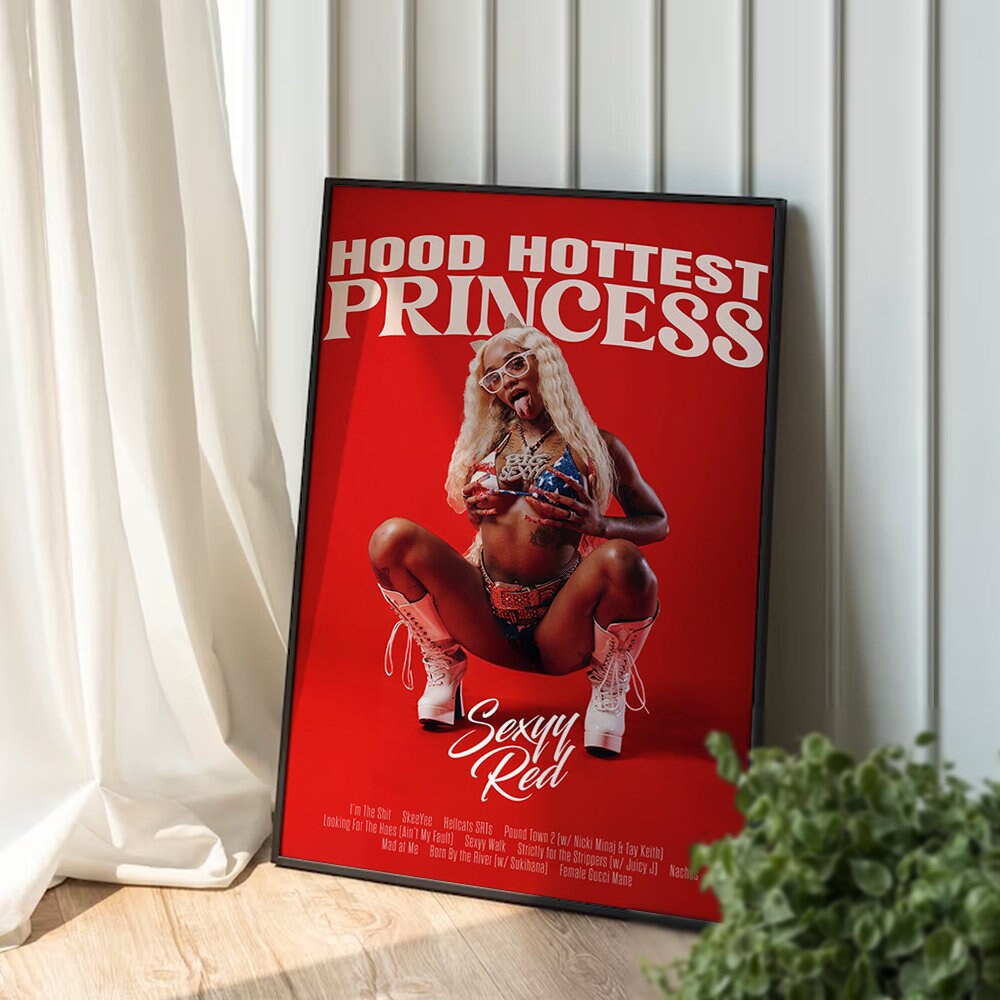 Hood Hottest Princess Sexyy Red Poster Album Cover Poster Etsy 4288