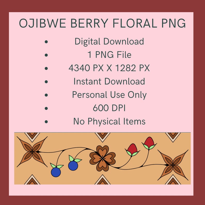 Digital Download PNG Strawberry Ojibwe Design by Mazinibiidesigns | 1 ...