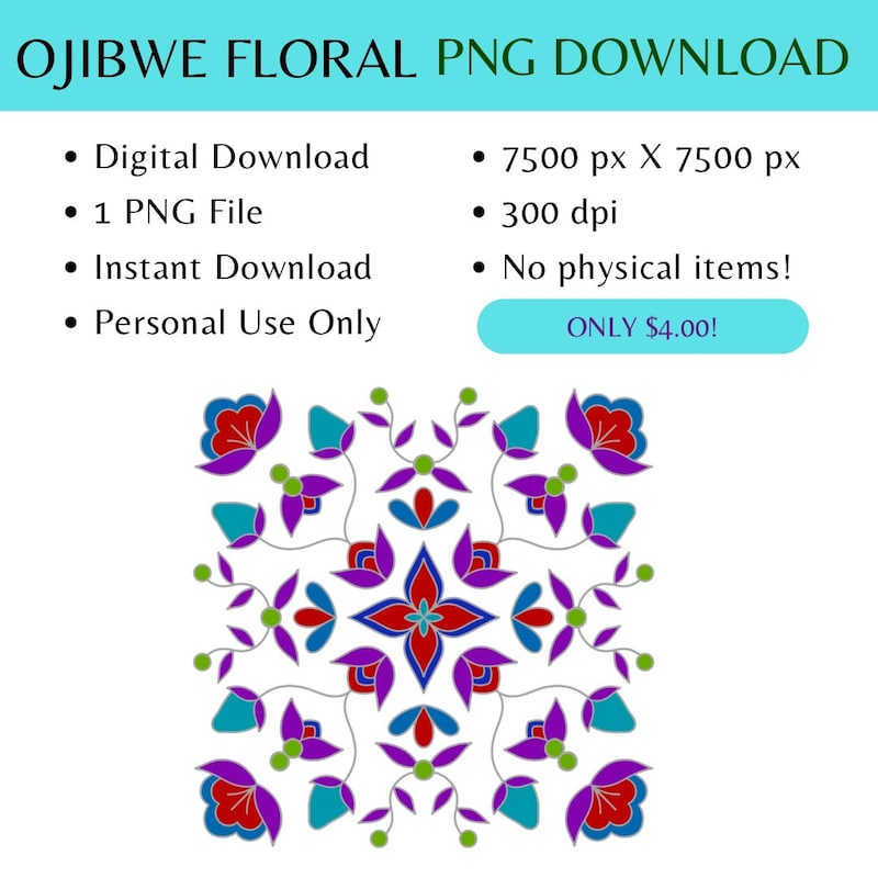 Floral Ojibwe Patterns - Etsy