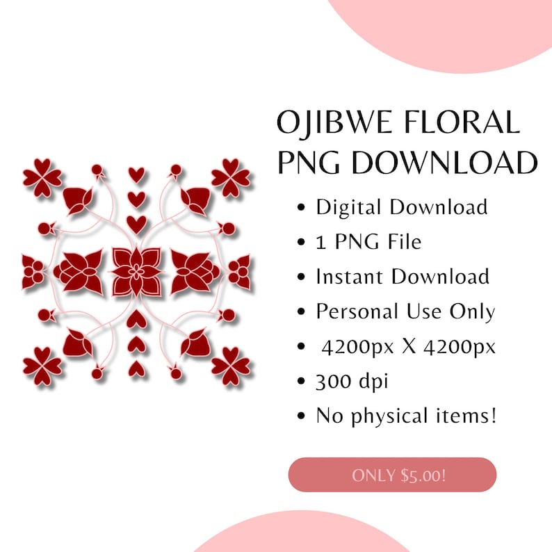Digital Download PNG Strawberry Ojibwe Design by Mazinibiidesigns | 1 ...