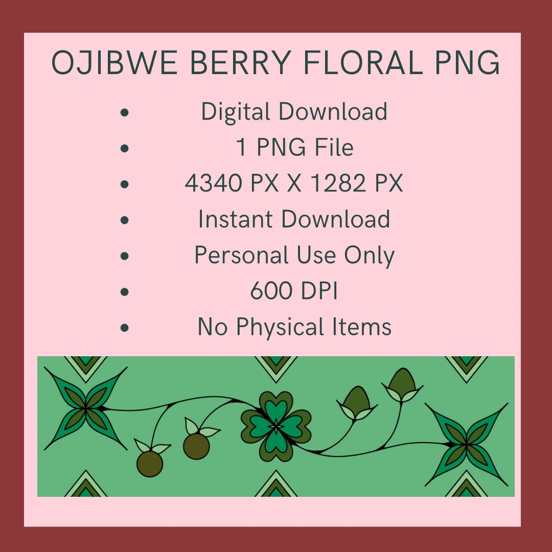 Digital Download PNG Strawberry Ojibwe Design by Mazinibiidesigns | 1 ...