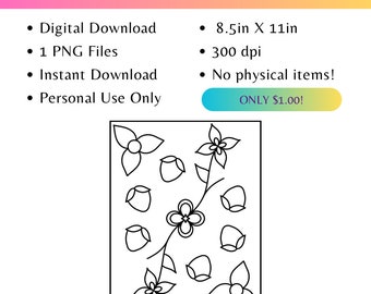 Printable Ojibwe Floral Coloring Pages by Mazinibiidesigns 2 Pages ...