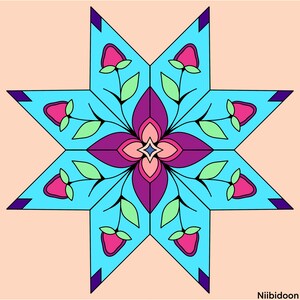 Printable Ojibwe Floral Coloring Pages by Mazinibiidesigns 2 Pages ...