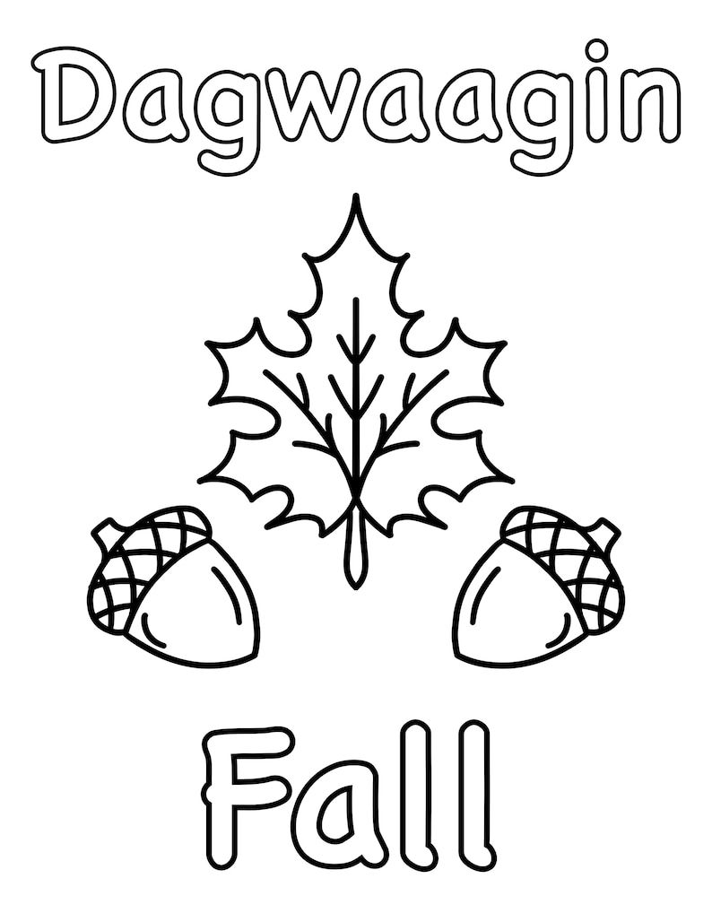 Printable Ojibwe Number Coloring Pages Seasons by Mazinibiidesigns 5 ...