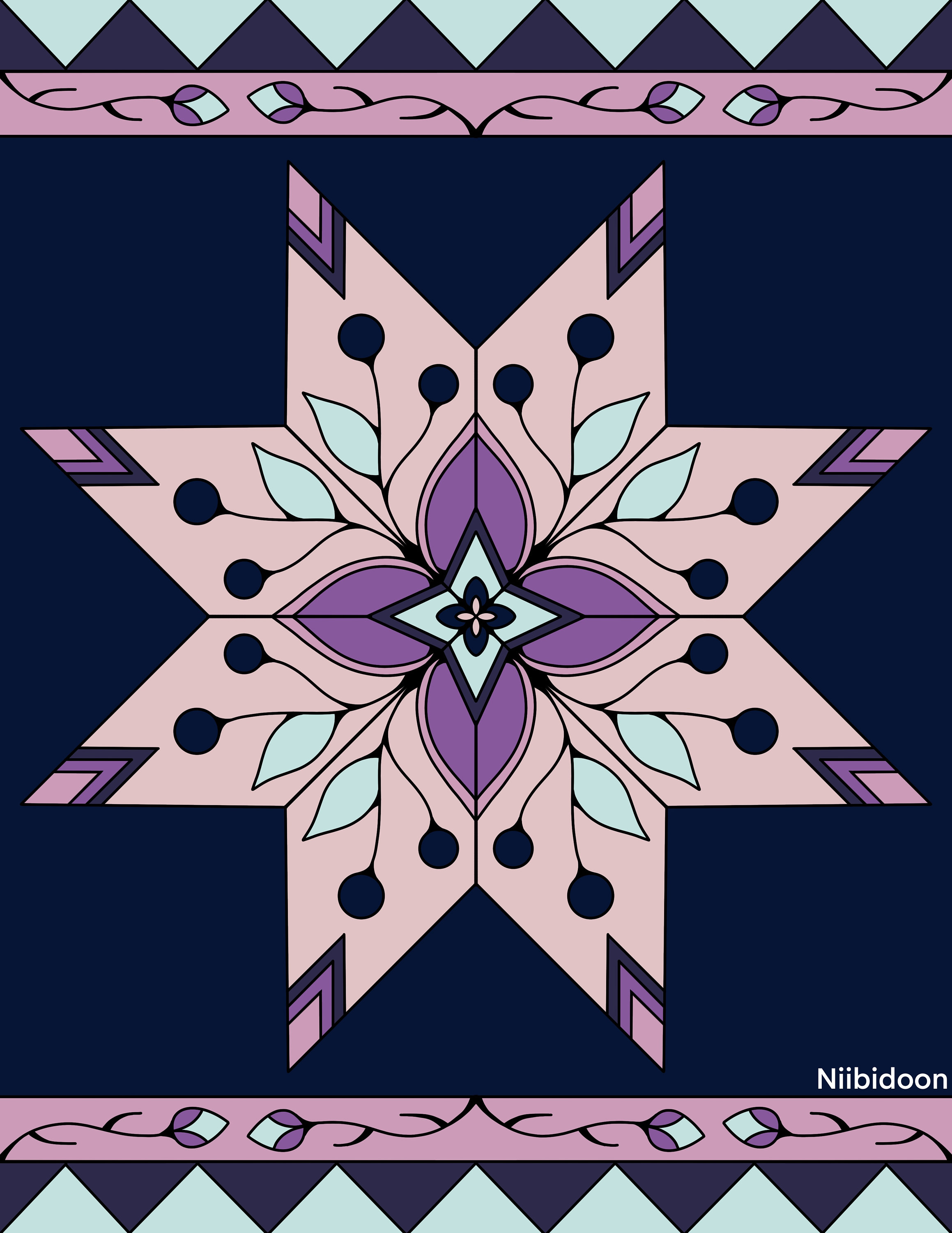 Printable Ojibwe Floral Coloring Pages by Mazinibiidesigns 2 Pages ...