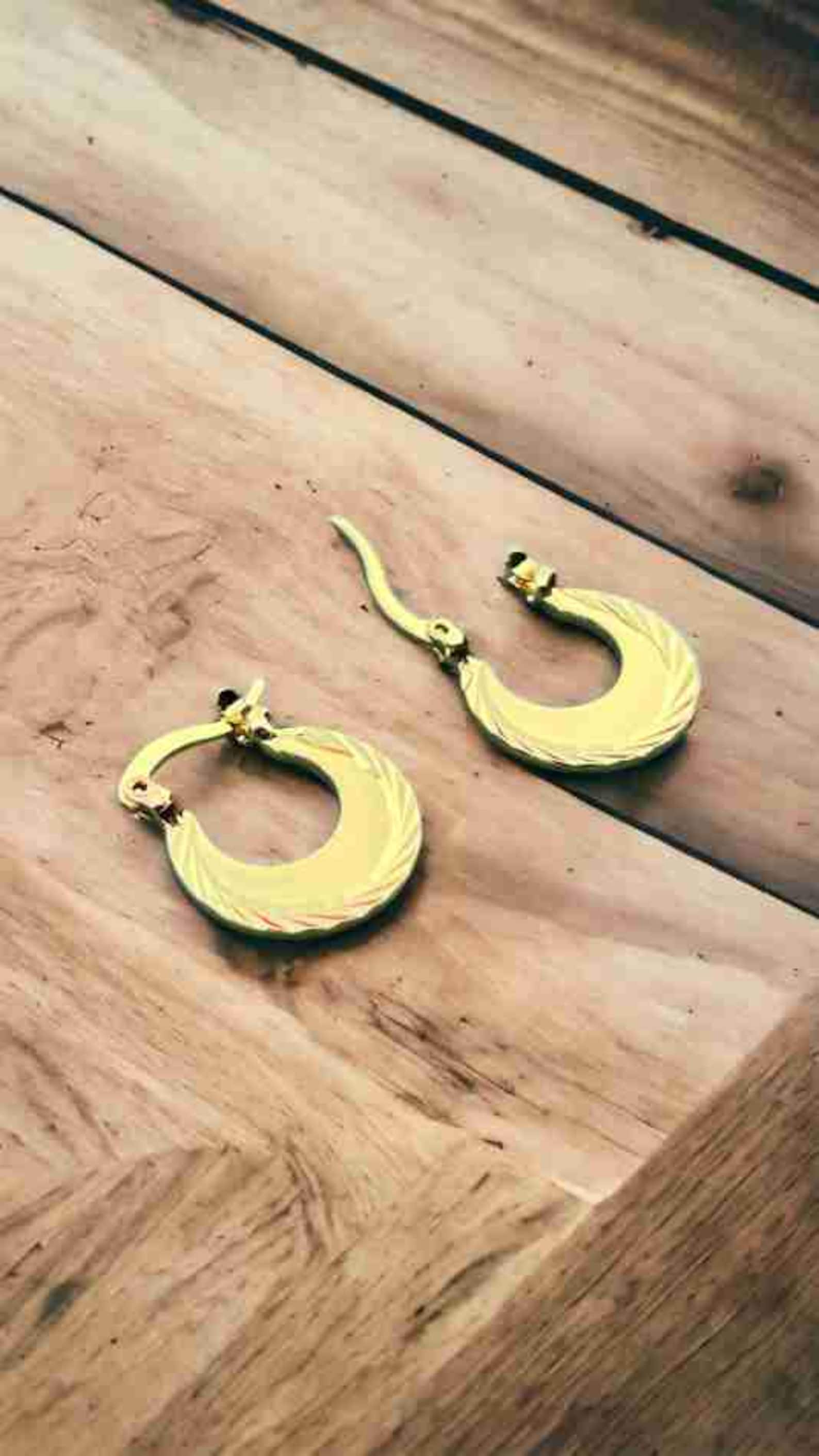 14k Yellow Gold Punjabi Minimalist Hoops Pair,yellow Gold Punjabi ...