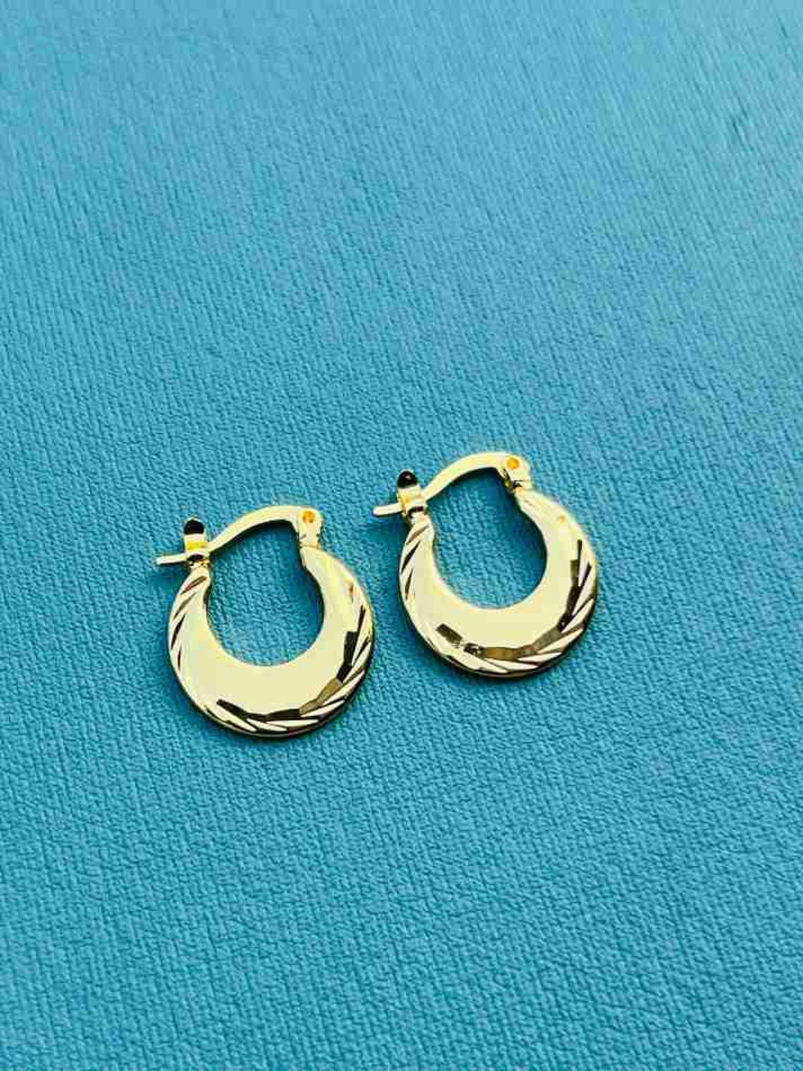 14k Yellow Gold Punjabi Minimalist Hoops Pair,yellow Gold Punjabi ...