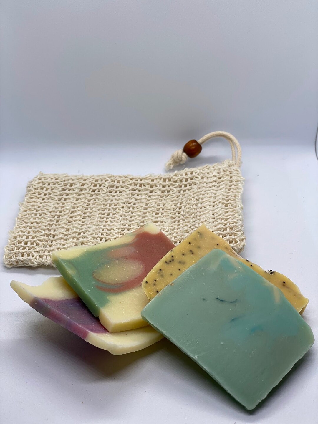Natural Fiber Mesh Soap Bag - Etsy