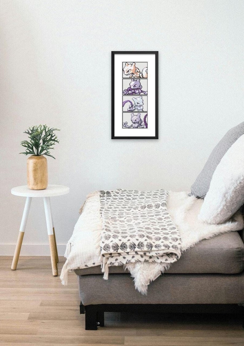 Mewtwo Through the Generations Cross Stitch Pattern - Etsy