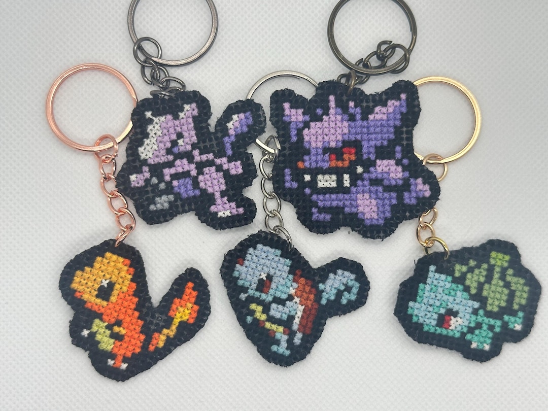 Custom Pokemon Key Chain/charm Hand Stitched Any Pokemon You Want - Etsy