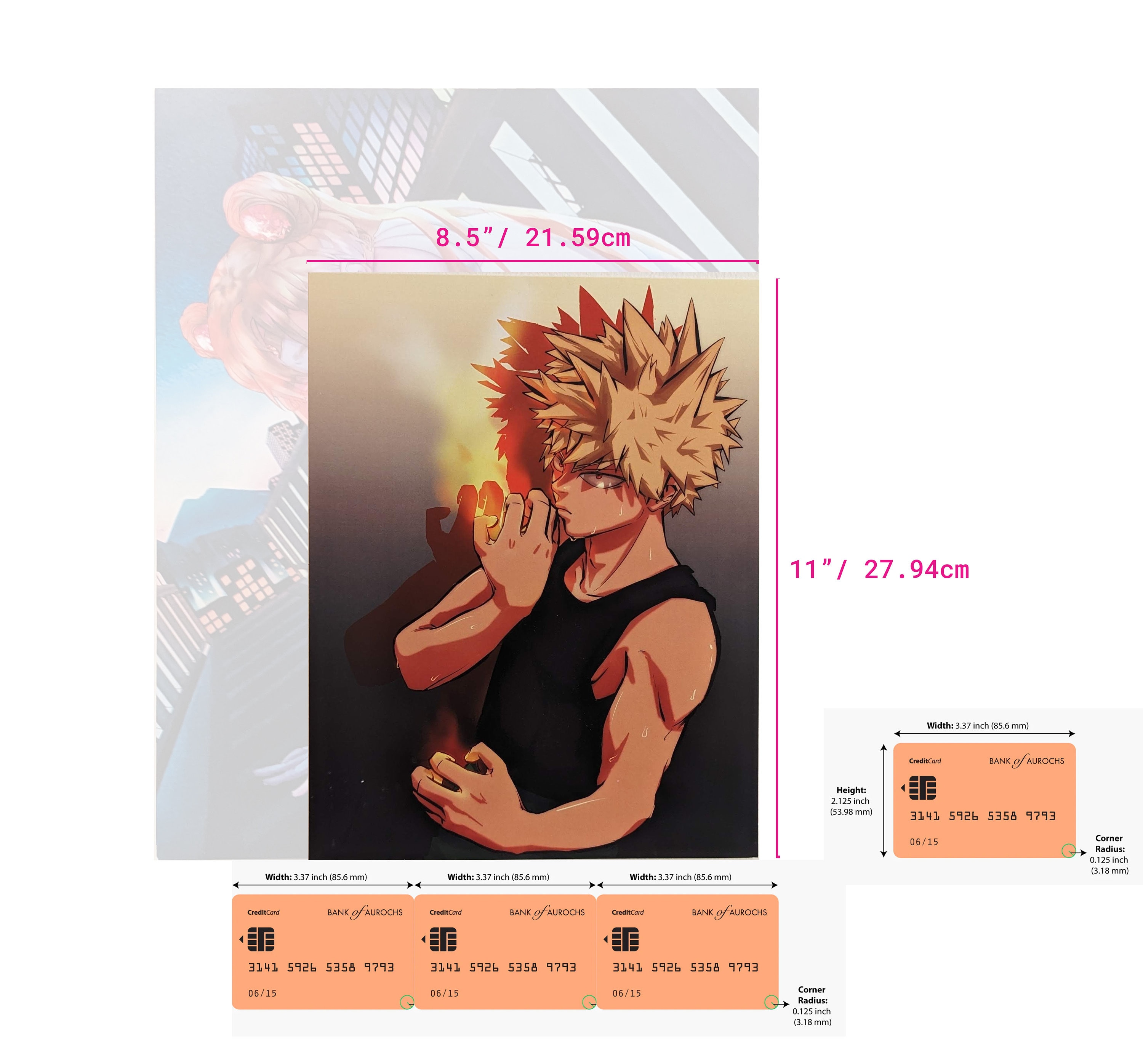 8.5x11 MHA Bakugo Anime Art Print - Etsy