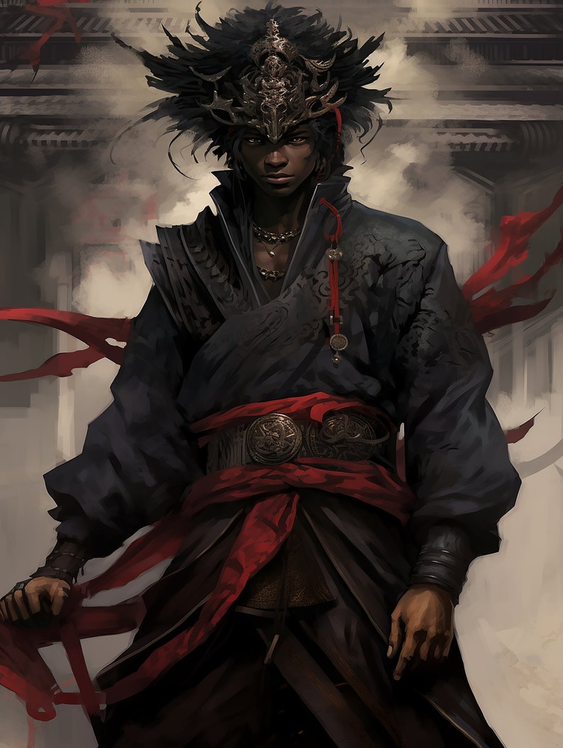 Anime Black Samurai Collection 1 | Art, Tapestry, Manga, Comic, Slayer ...