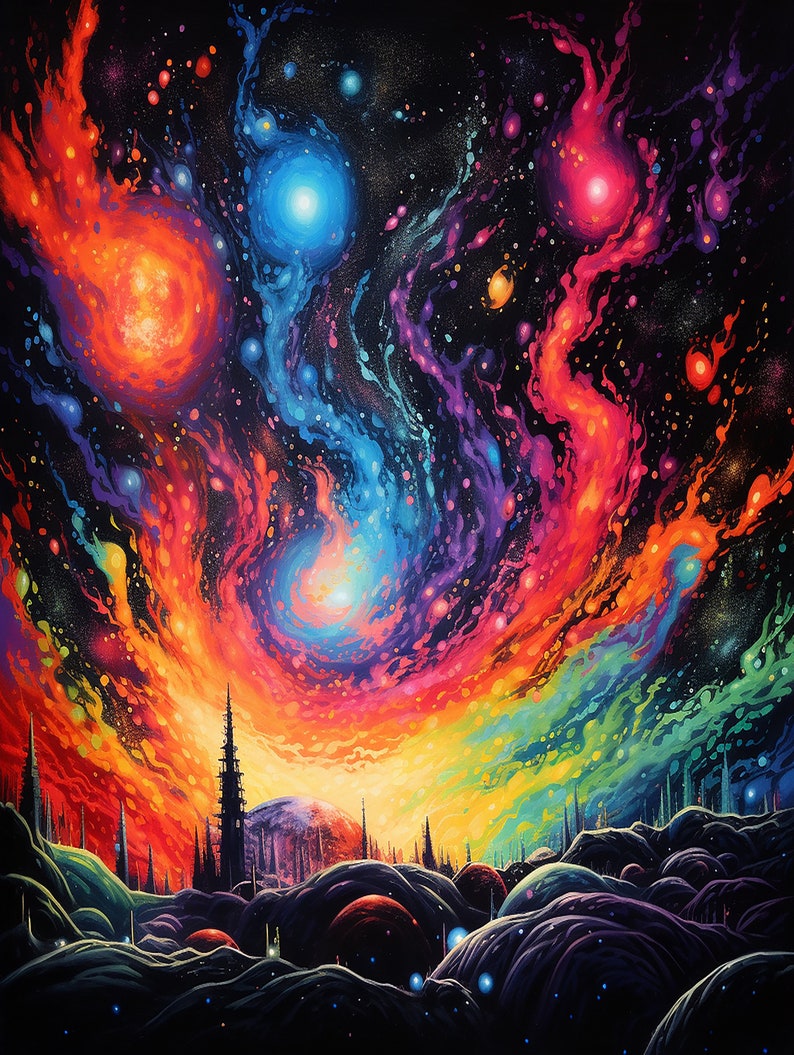 Huge Space Odyssey Tapestry Collection 1 | Art, Cosmos, Trippy, Rainbow ...