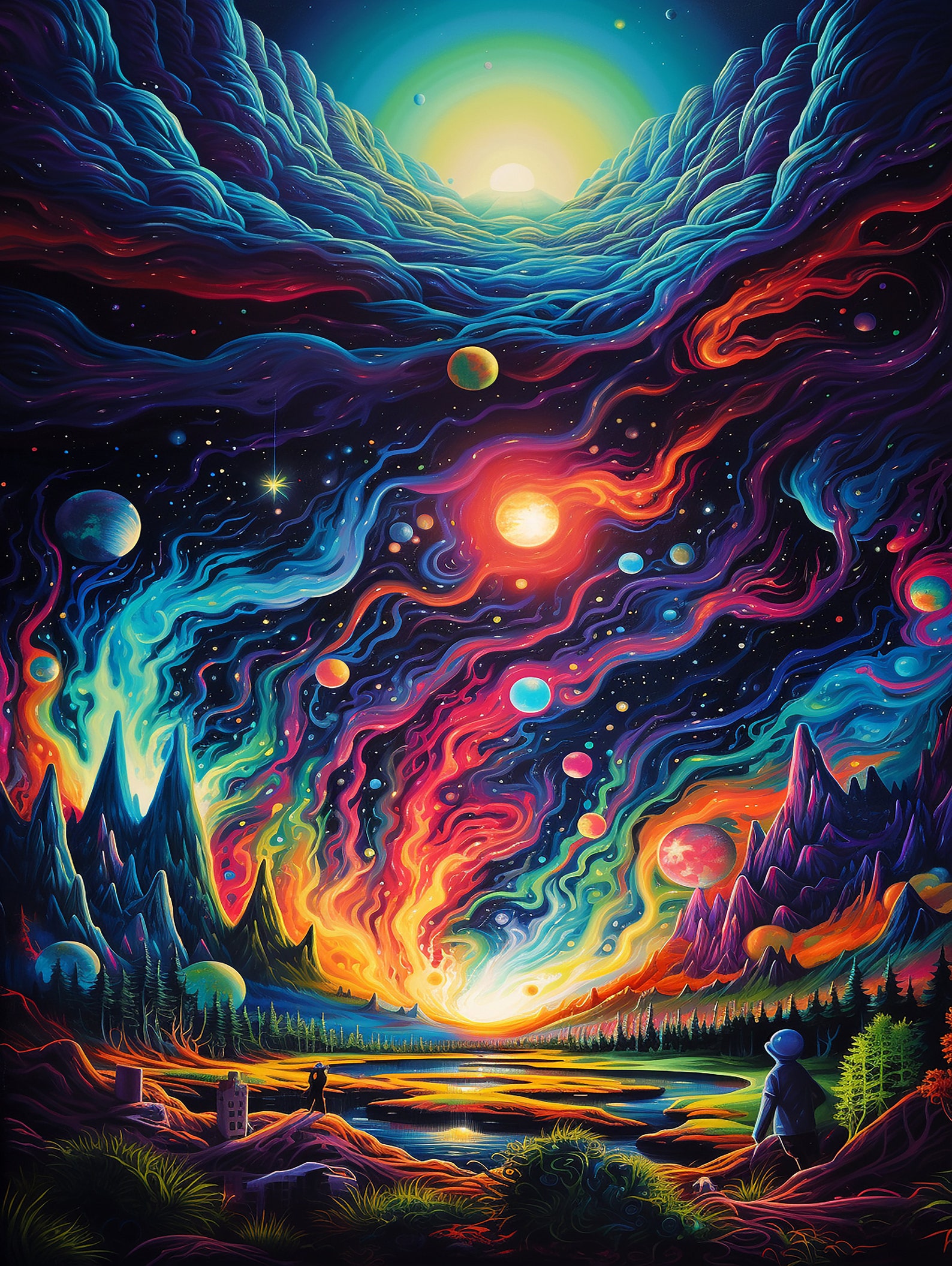 Huge Space Odyssey Tapestry Collection 1 | Art, Cosmos, Trippy, Rainbow ...