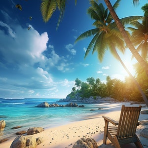 Tropical Beach Tapestry Collection #1 | Art, Beach, Island, Water, Sand ...