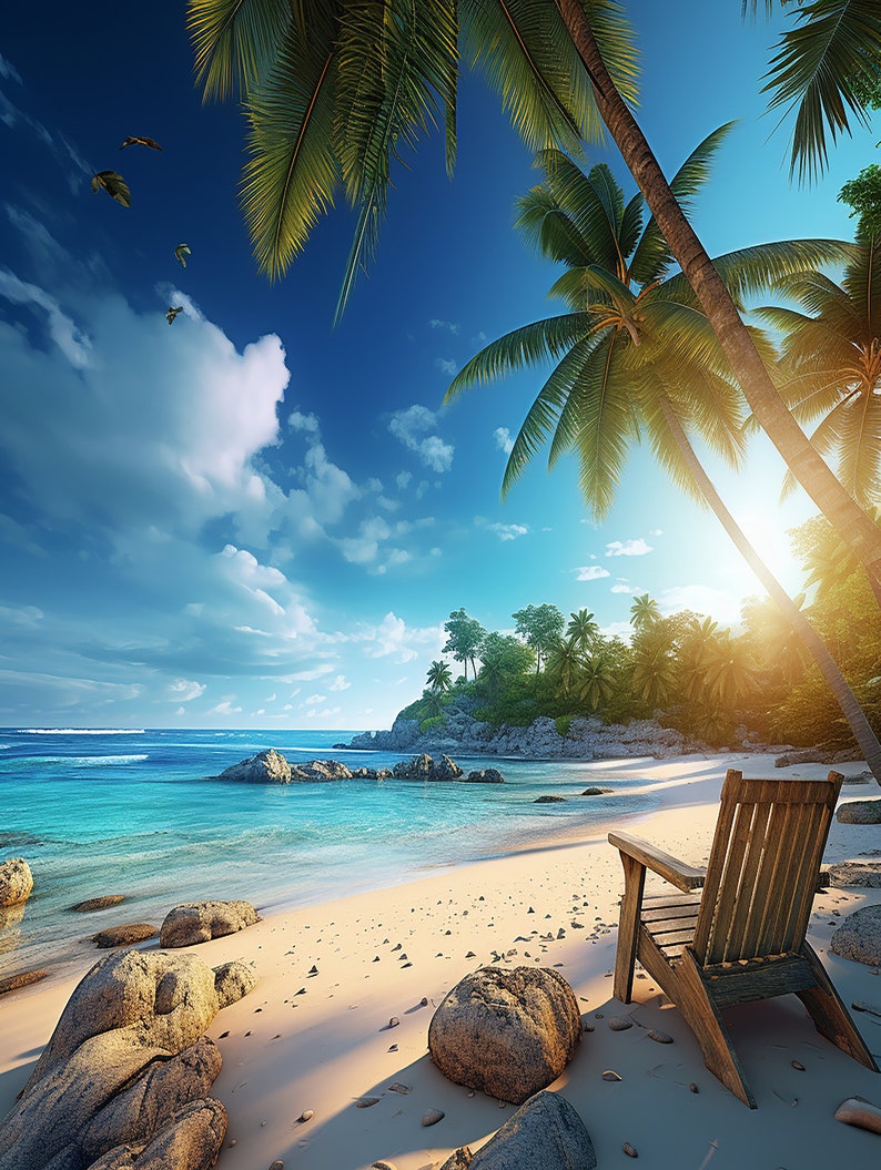 Tropical Beach Tapestry Collection #1 | Art, Beach, Island, Water, Sand ...