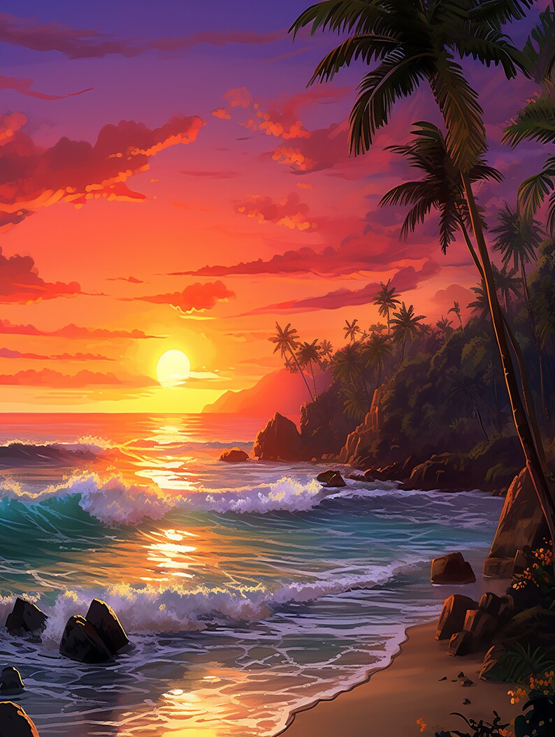 Tropical Beach Tapestry Collection #1 | Art, Beach, Island, Water, Sand ...