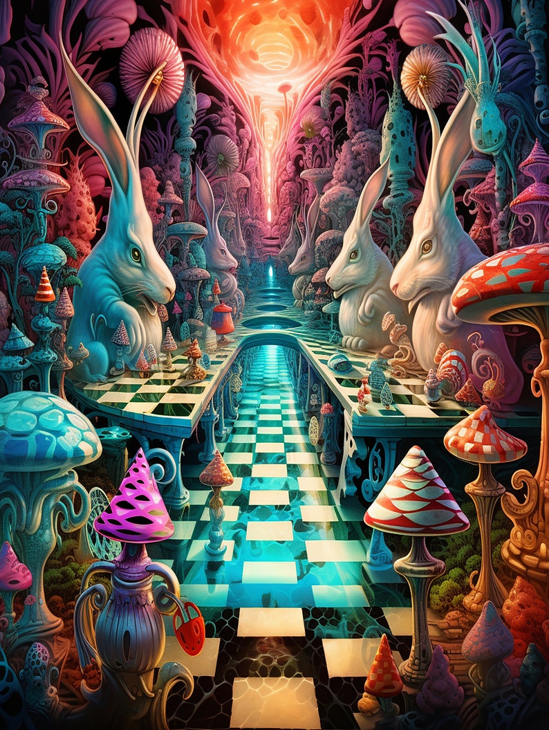 Chasing Rabbits Tapestry Collection | Art, Alice in Wonderland ...