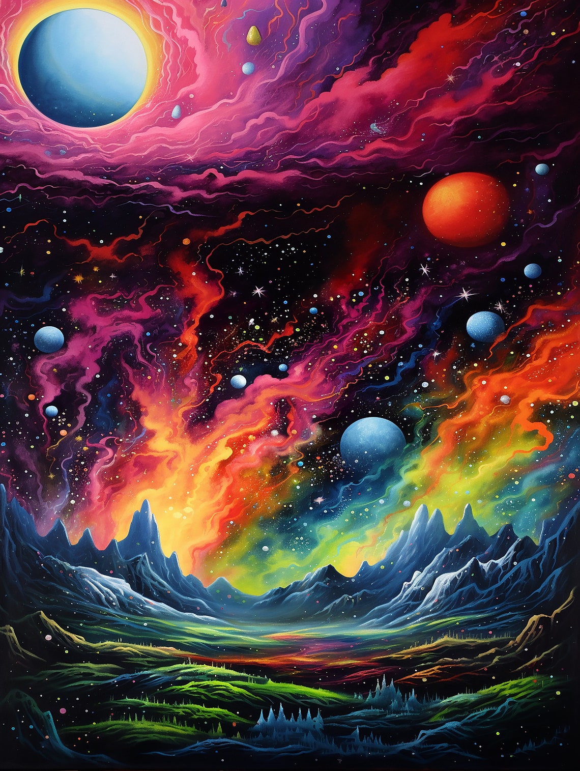 Huge Space Odyssey Tapestry Collection 1 | Art, Cosmos, Trippy, Rainbow ...