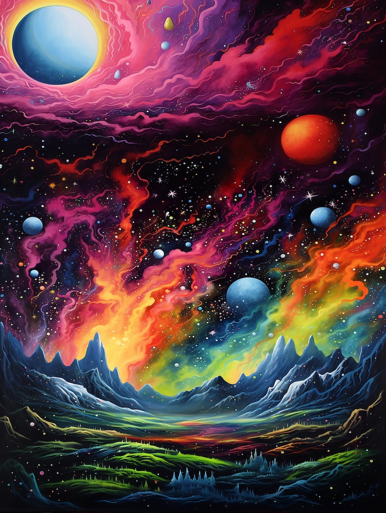 Huge Space Odyssey Tapestry Collection 1 | Art, Cosmos, Trippy, Rainbow ...