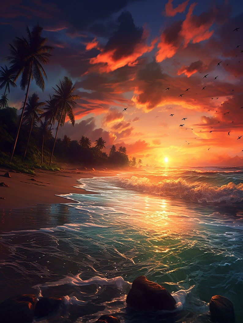 Tropical Beach Tapestry Collection #1 | Art, Beach, Island, Water, Sand ...