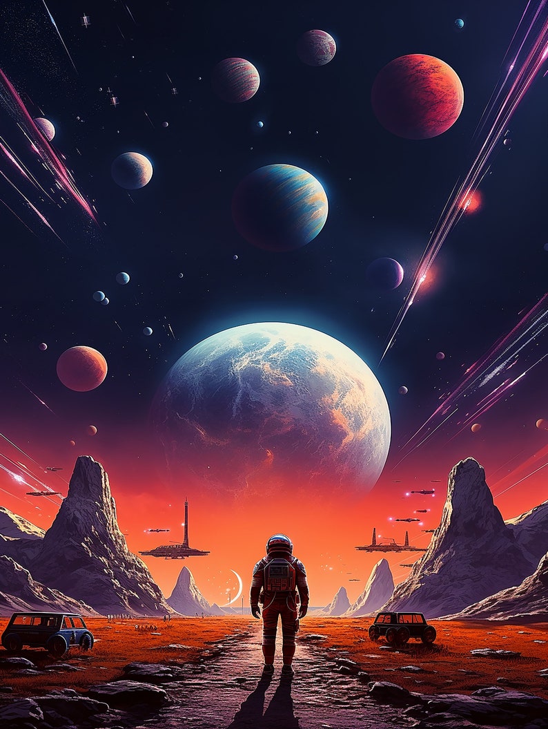Huge Retro Sci-fi Tapestry Collection 1 | Art, Retro, Vintage, Space ...