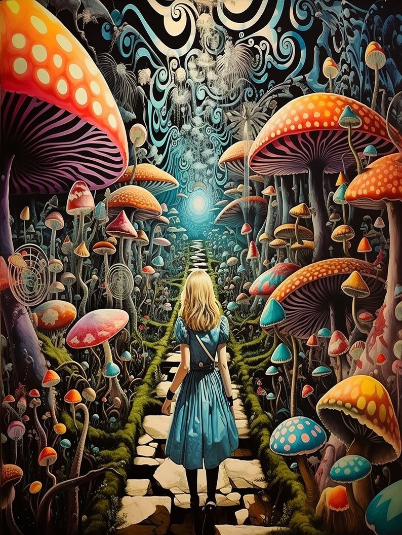 Chasing Rabbits Tapestry Collection | Art, Alice in Wonderland, Psychedelic, Mushrooms, Trippy ...