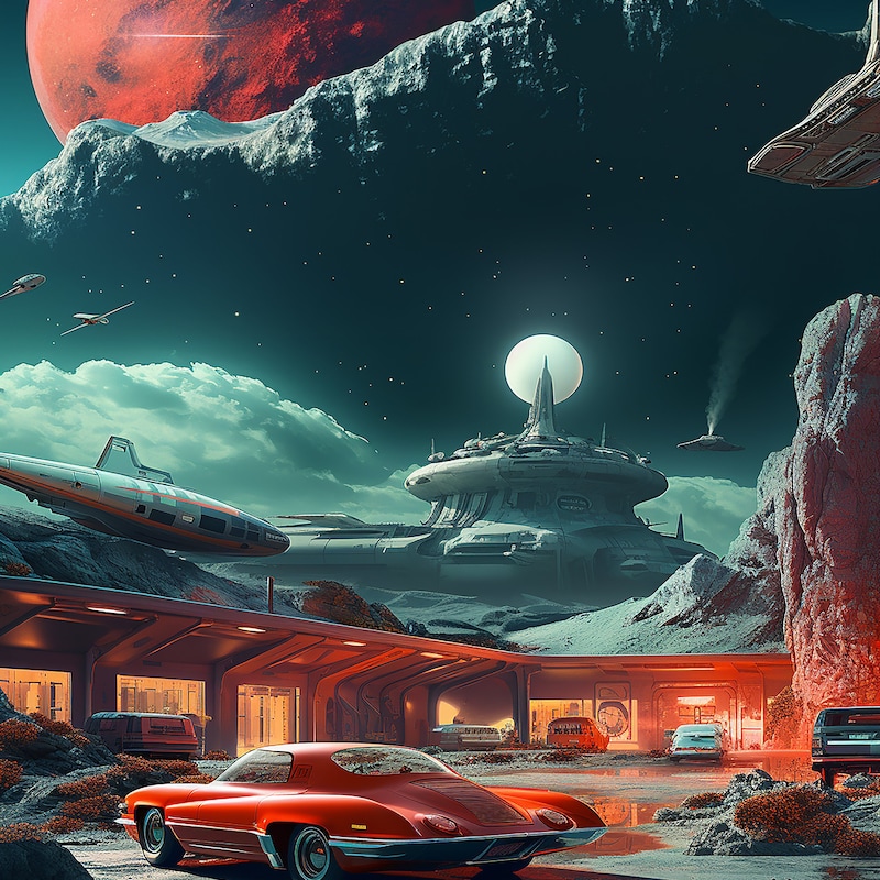 Retro Space Art - Etsy