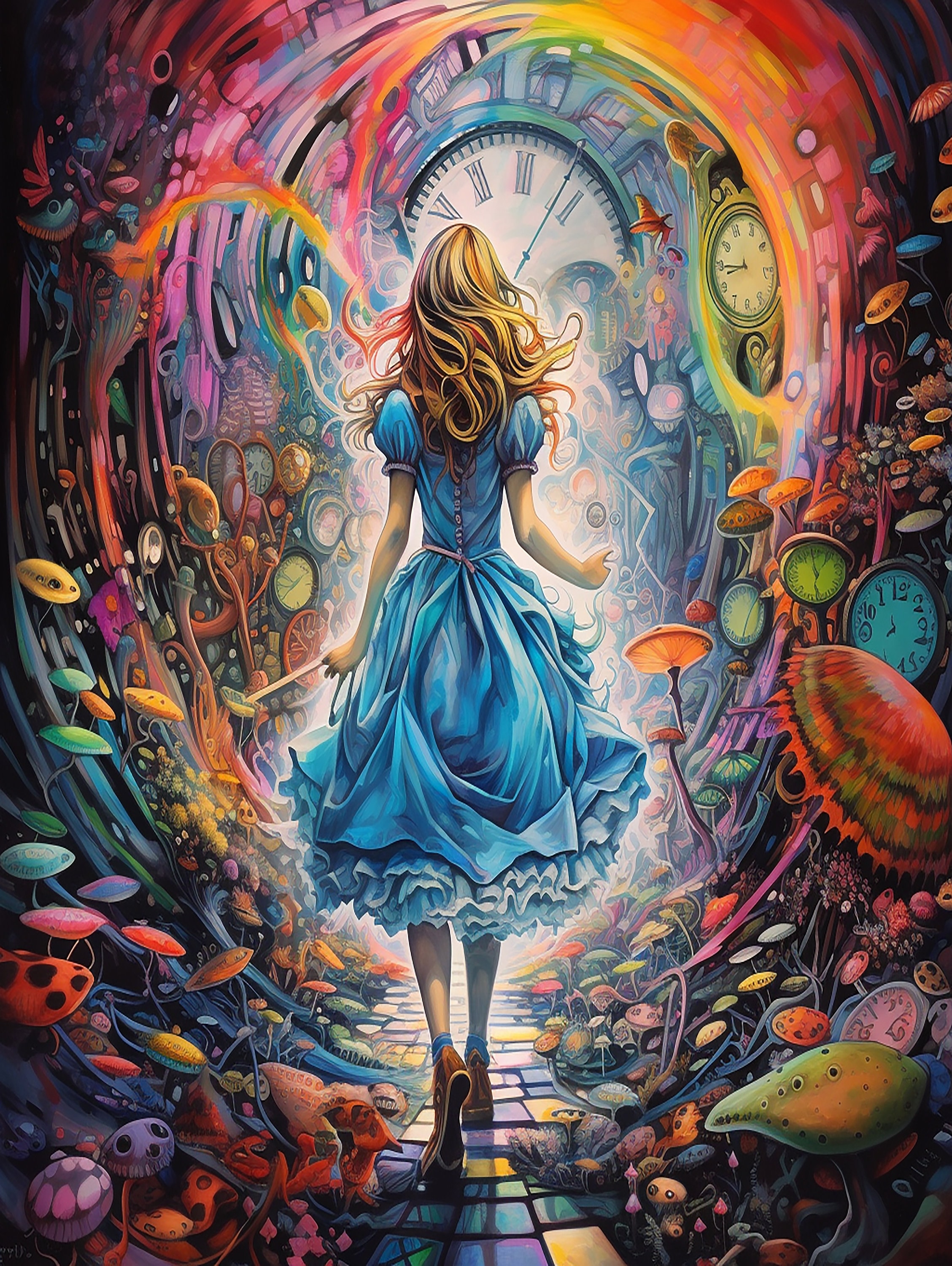 Chasing Rabbits Tapestry Collection Art, Alice in Wonderland ...