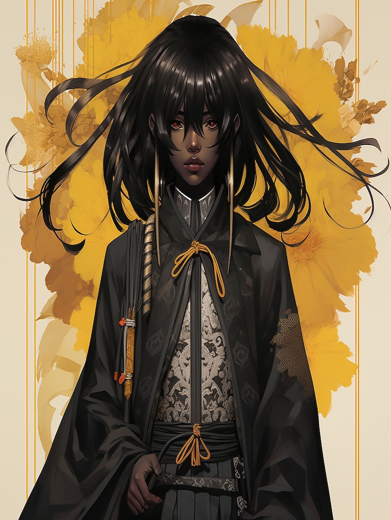 Anime Black Samurai Collection 1 | Art, Tapestry, Manga, Comic, Slayer ...