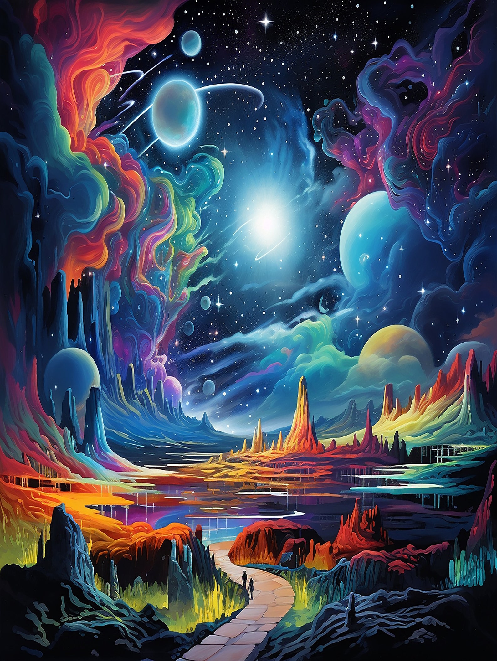 Huge Space Odyssey Tapestry Collection 1 | Art, Cosmos, Trippy, Rainbow ...