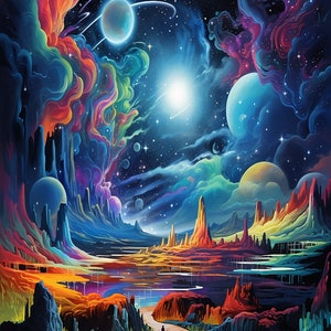 Huge Space Odyssey Tapestry Collection 1 | Art, Cosmos, Trippy, Rainbow ...