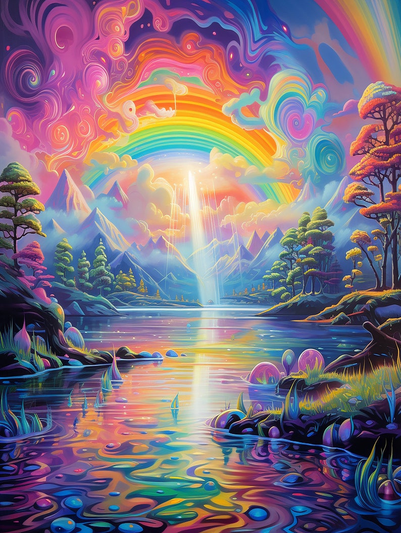 Rainbow Fantasy Tapestry Collection #1 | Art, Animals, Cute, Rainbow ...