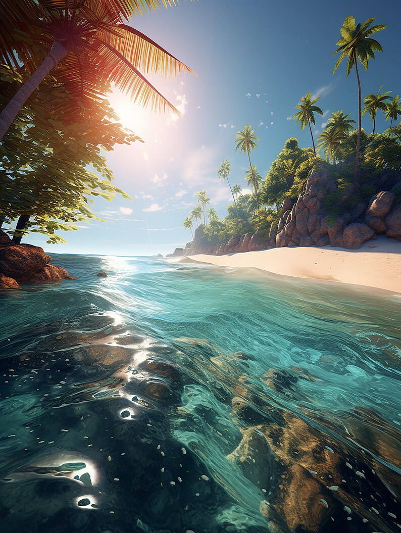 Tropical Beach Tapestry Collection #1 | Art, Beach, Island, Water, Sand ...